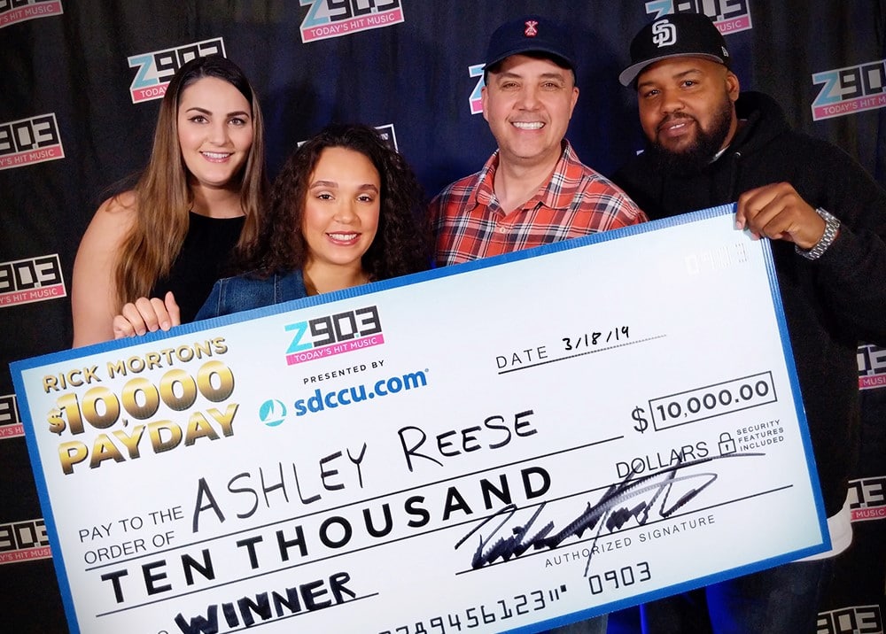 Z90/San Diego Gives $10,000 Cash To Lucky Local Listener